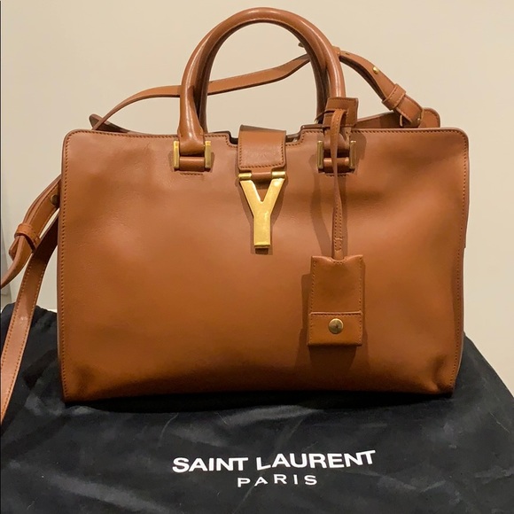 Yves Saint Laurent | Bags | Ysl Ligne Y Tan Small Tote | Poshmark